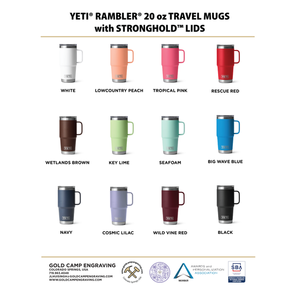 Yeti® Rambler® 20 oz Travel Mug with Stronghold™ Lid (Progressive Mug ...